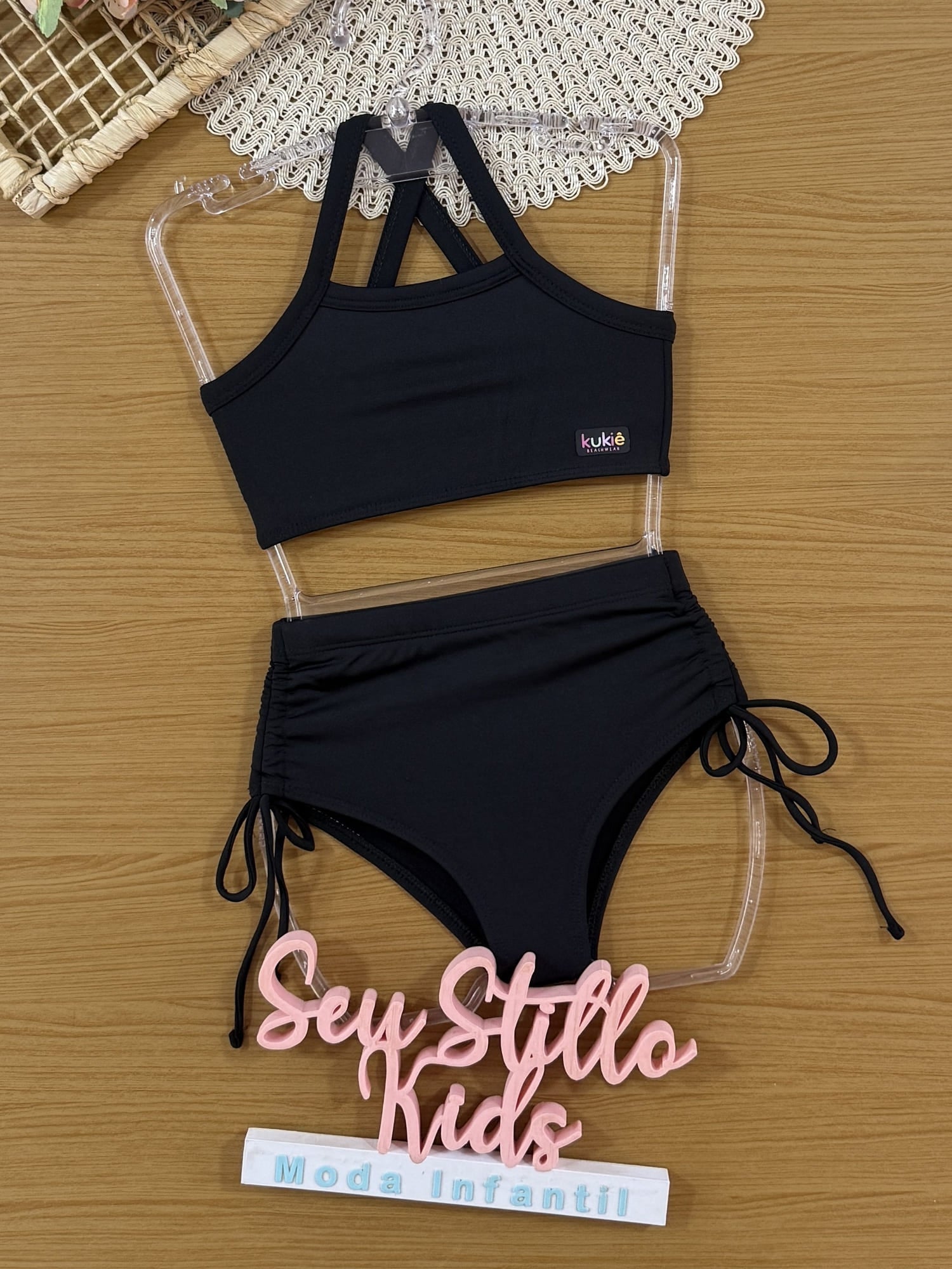 Biquíni Infantil Kukiê Verão Preto – Seu Stillo Kids Moda Infantil