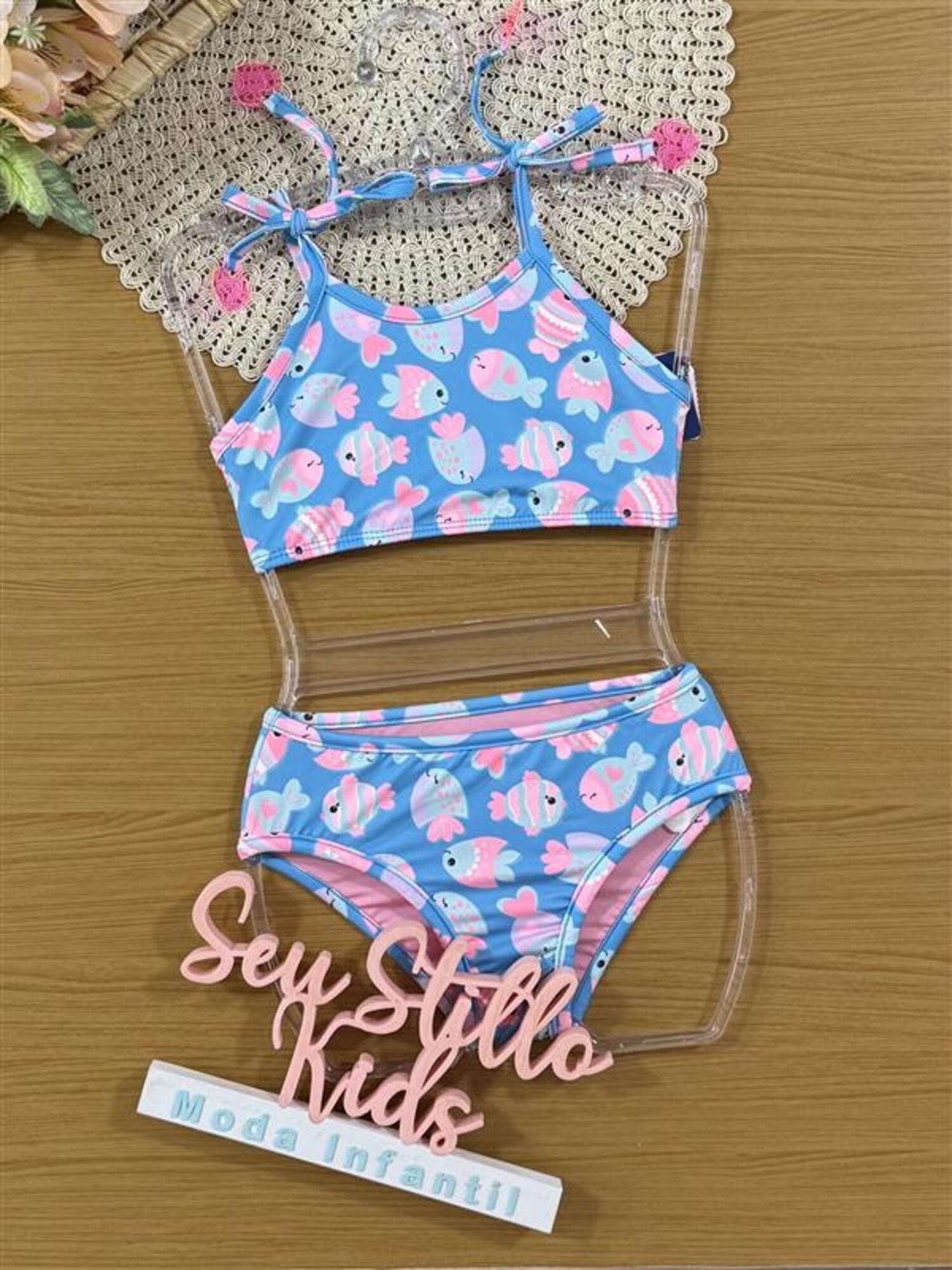 Biquíni Infantil Cinti Verão Azul Peixinhos – Seu Stillo Kids Moda Infantil