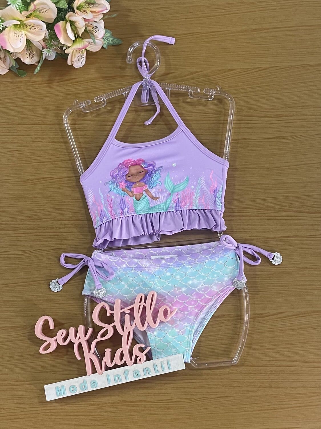 Biquíni Infantil Kukiê Verão Lilás Sereia – Seu Stillo Kids Moda Infantil