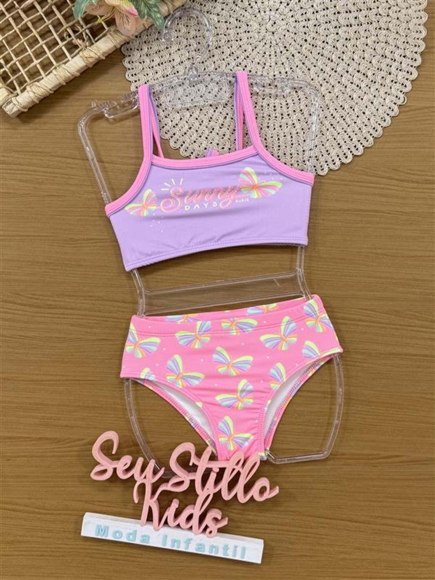 Biquíni Infantil Kukiê Verão Colorido Borboleta – Seu Stillo Kids Moda ...
