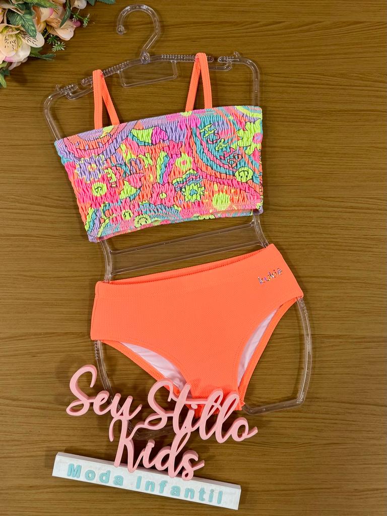 Biquíni Infantil Kukie Verão Emoji Colorido Neon – Seu Stillo Kids Moda ...