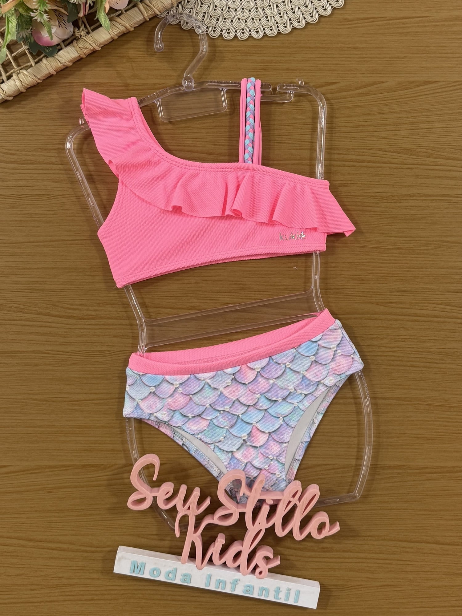 Biquíni Infantil Kukiê Verão Rosa Conchinha – Seu Stillo Kids Moda Infantil